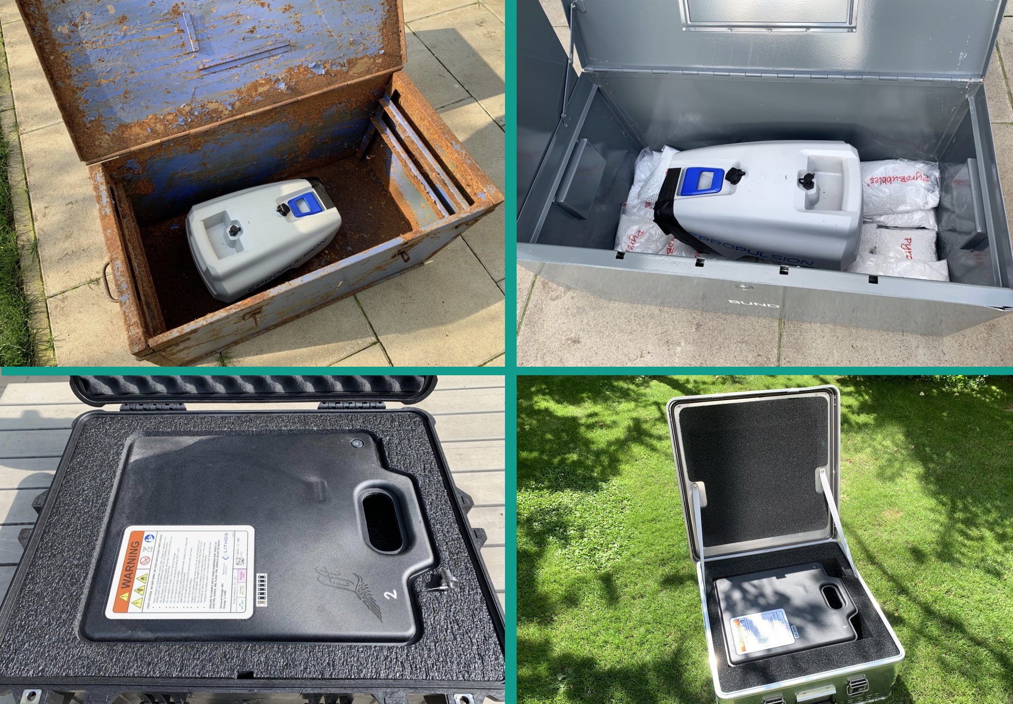 Safe storage of lithium-ion batteries for eFoils